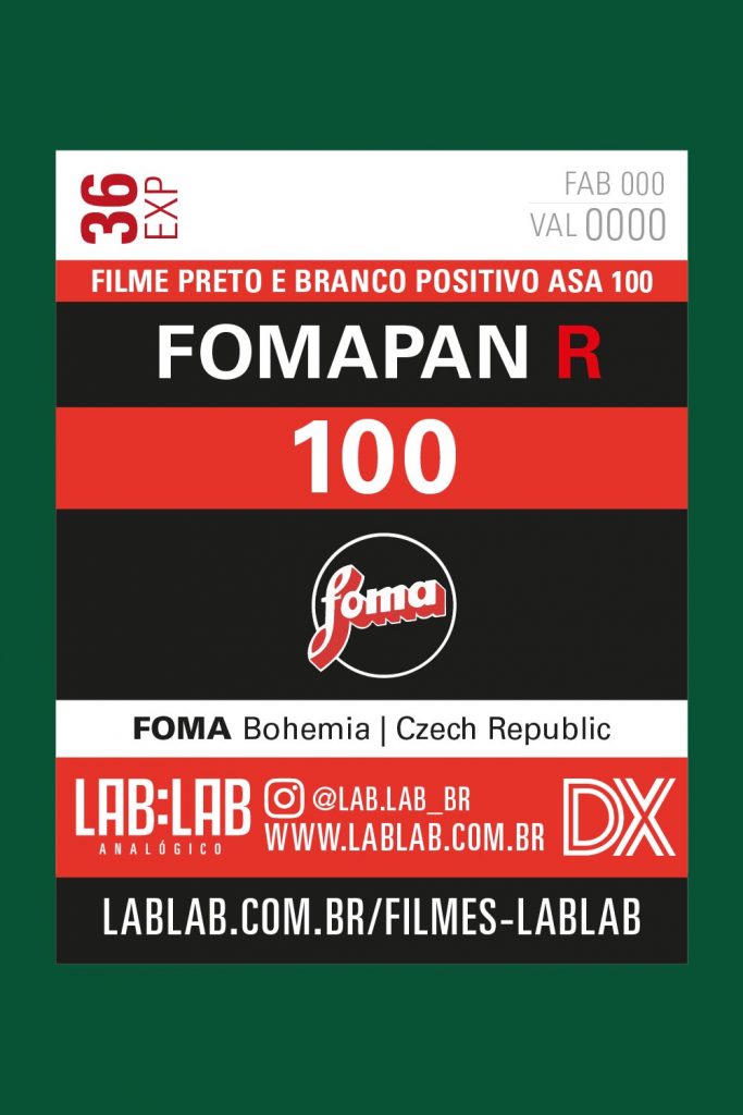 Fomapan R 100 | 36 poses – PB Positivo / Slide – Lab:Lab